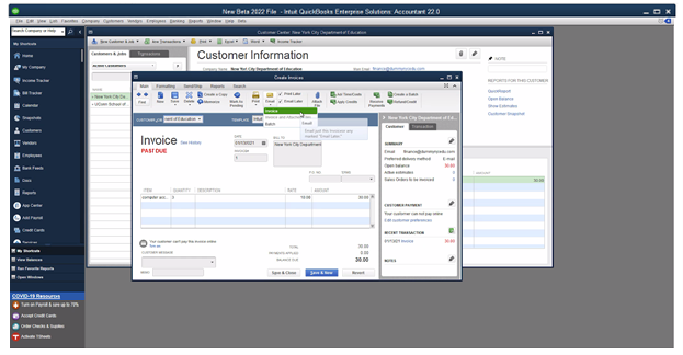 QuickBooks Desktop 2022: Select Multiple Emails