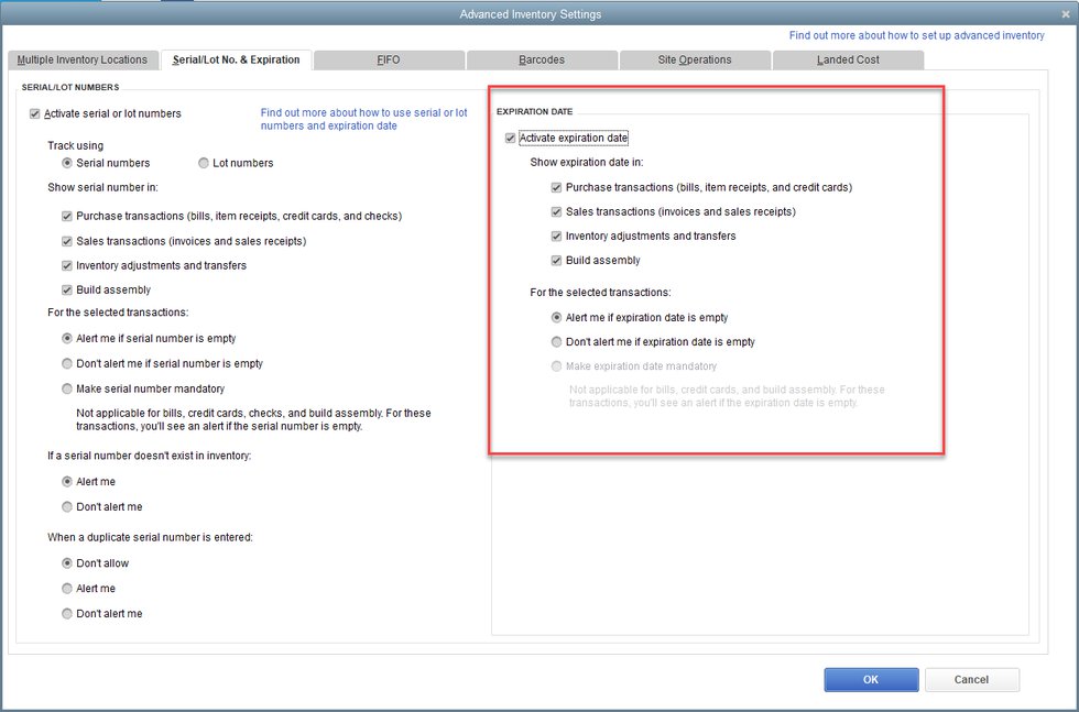 Expiration Date Tracking - A QuickBooks Desktop 2023 Feature